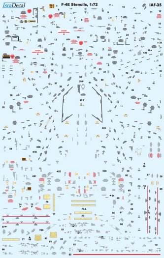 Isradecal Iaf 35 And Iaf 36 Decal Sheet 1 72 1 48 1 32 Israeli Air