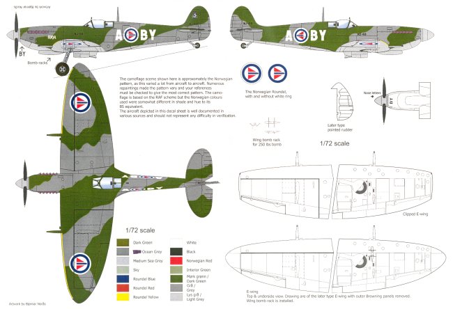 1/48 Spitfire decals from Norseman Decals