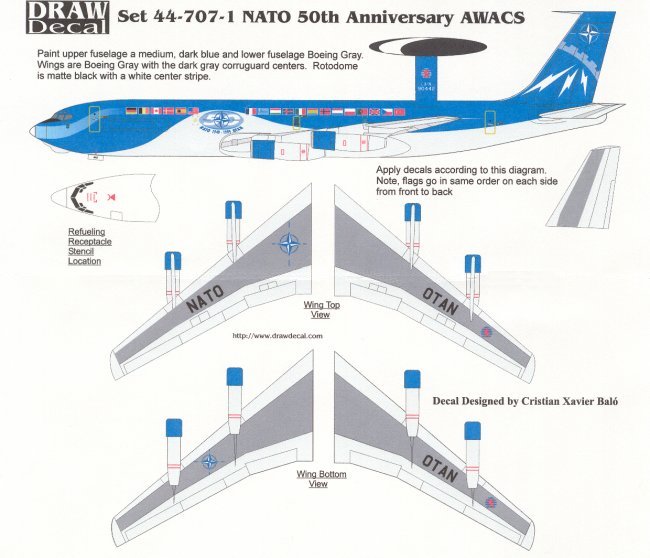 Draw Decal 1/144 NATO 50th Anniversary AWACS