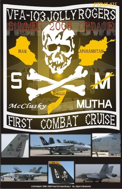 Fightertown Decals 1/48 VFA-103 Supa Hornets F-18F's decal sheet